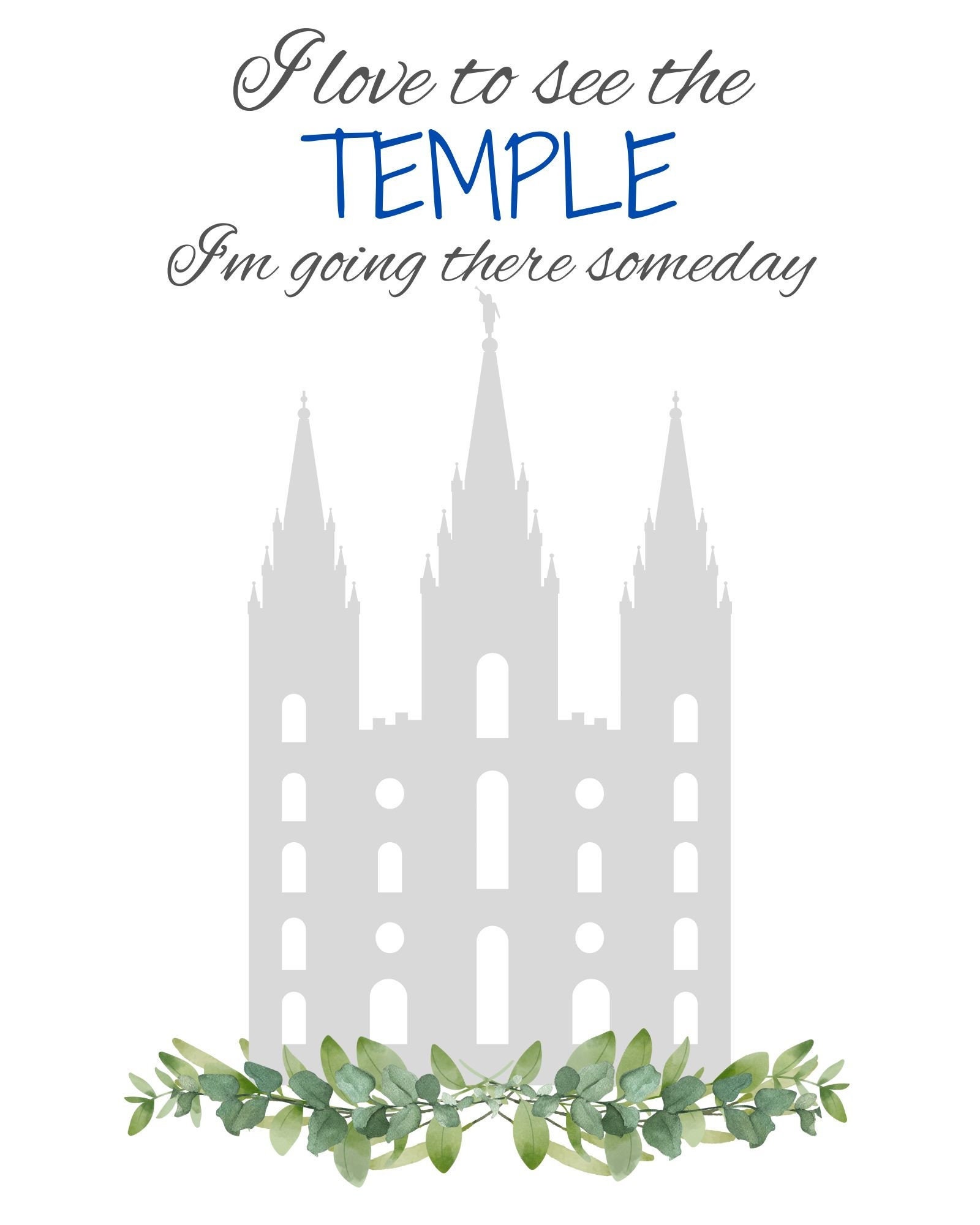 LDS I Love to See the Temple| Clip Art| Printable| Digital Download ...