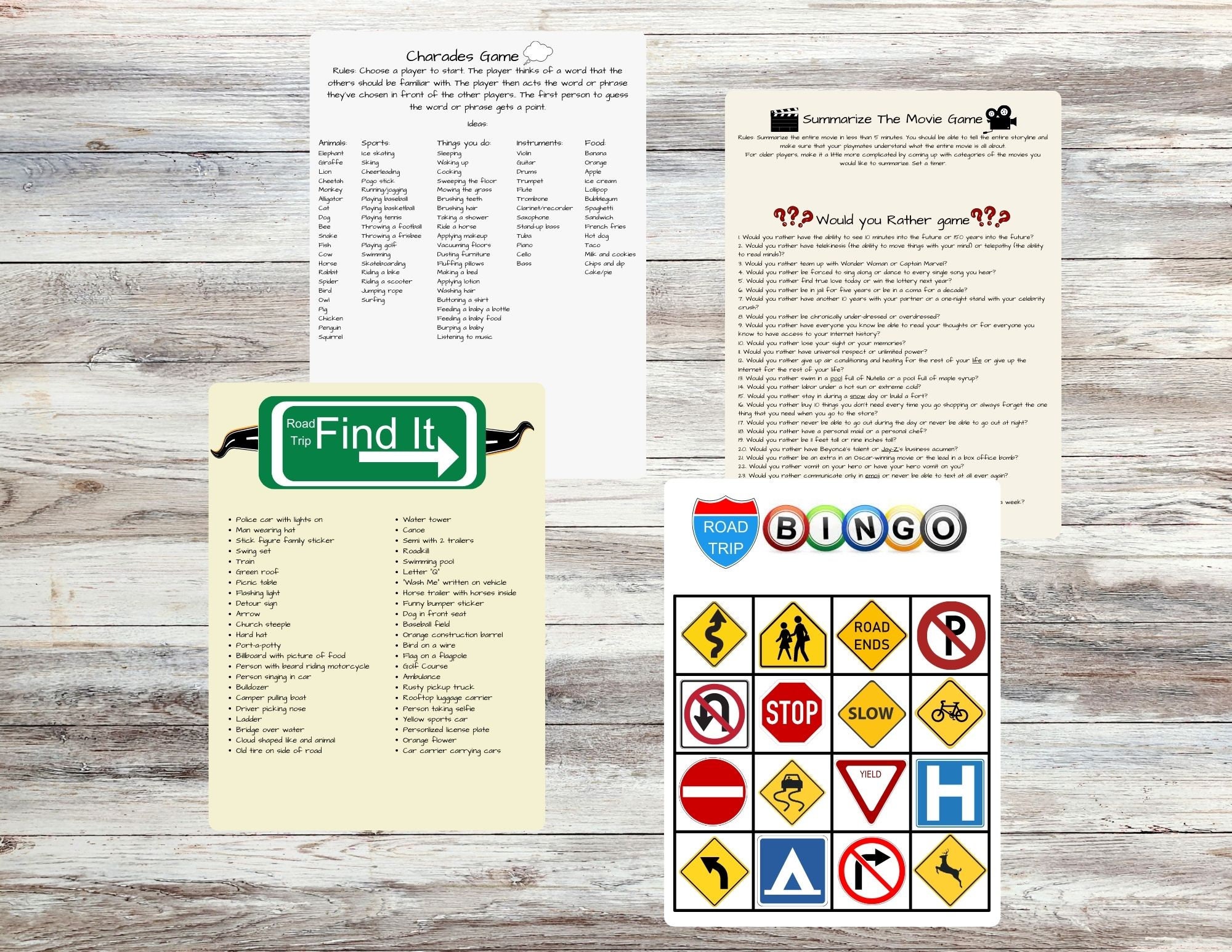 Road Trip Bundle| Road Trip| 8 Game Bundle| Printable Games| License ...