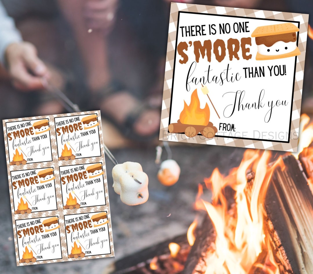 Smore Gift Tag Thank You Treat Tag Smore Thanks Smore Thank - Etsy