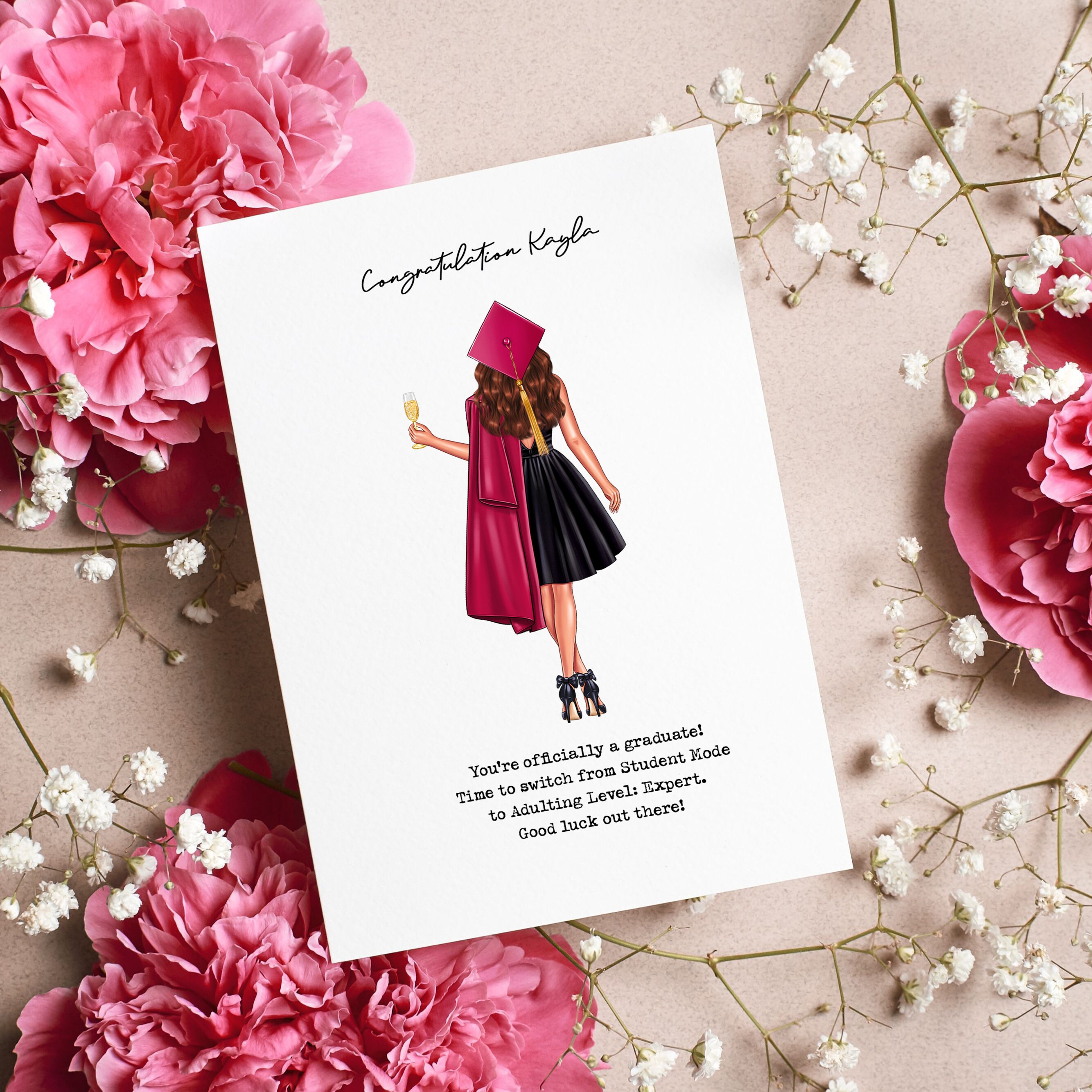 Custom Snarky Graduation Card, Custom Card for Senior, Congratulations ...