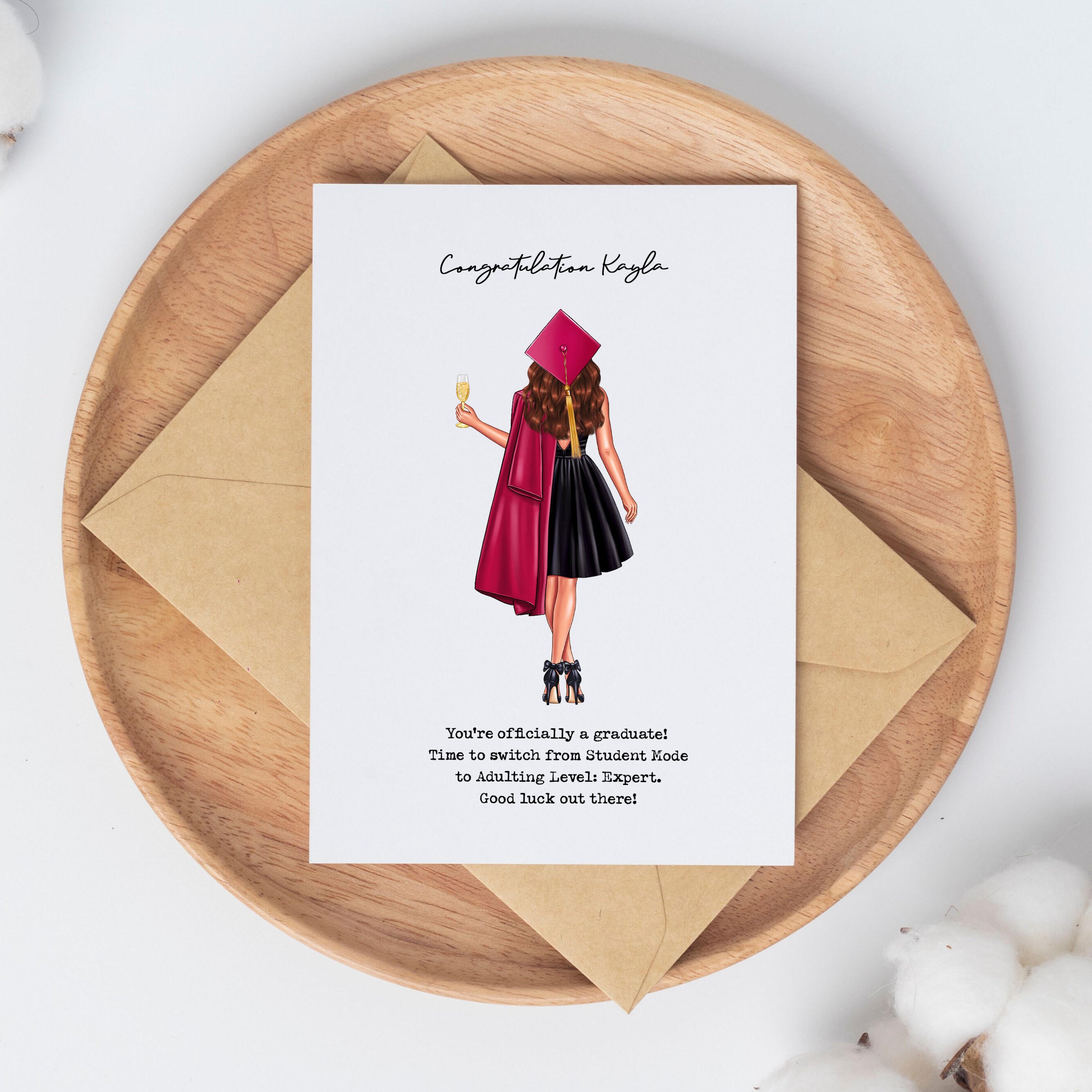 Custom Snarky Graduation Card, Custom Card for Senior, Congratulations ...