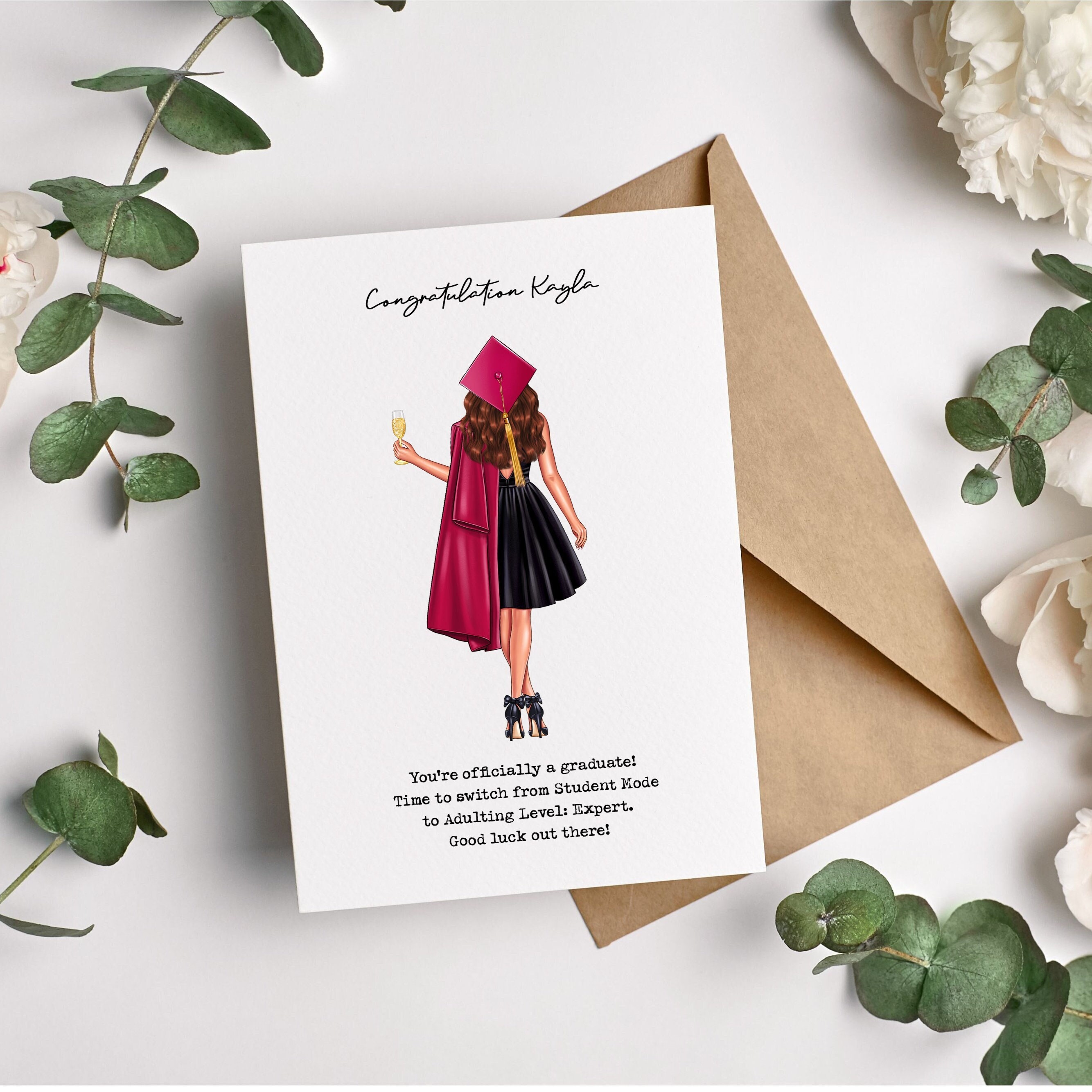 Custom Snarky Graduation Card, Custom Card for Senior, Congratulations ...