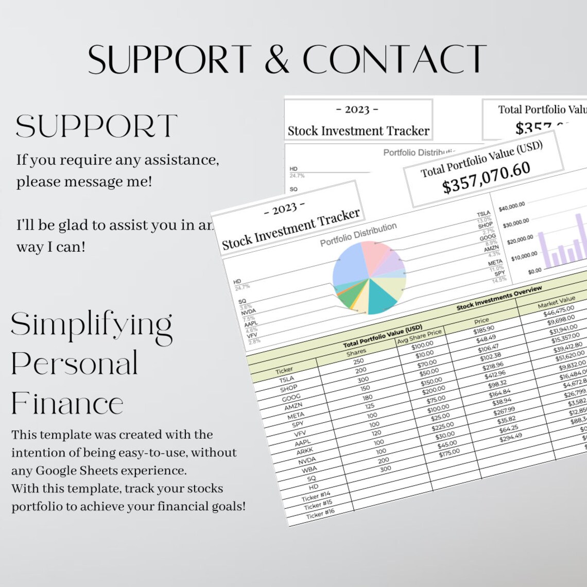 Stocks Investment Tracker Template for Google Sheets, Wealth Tracker ...