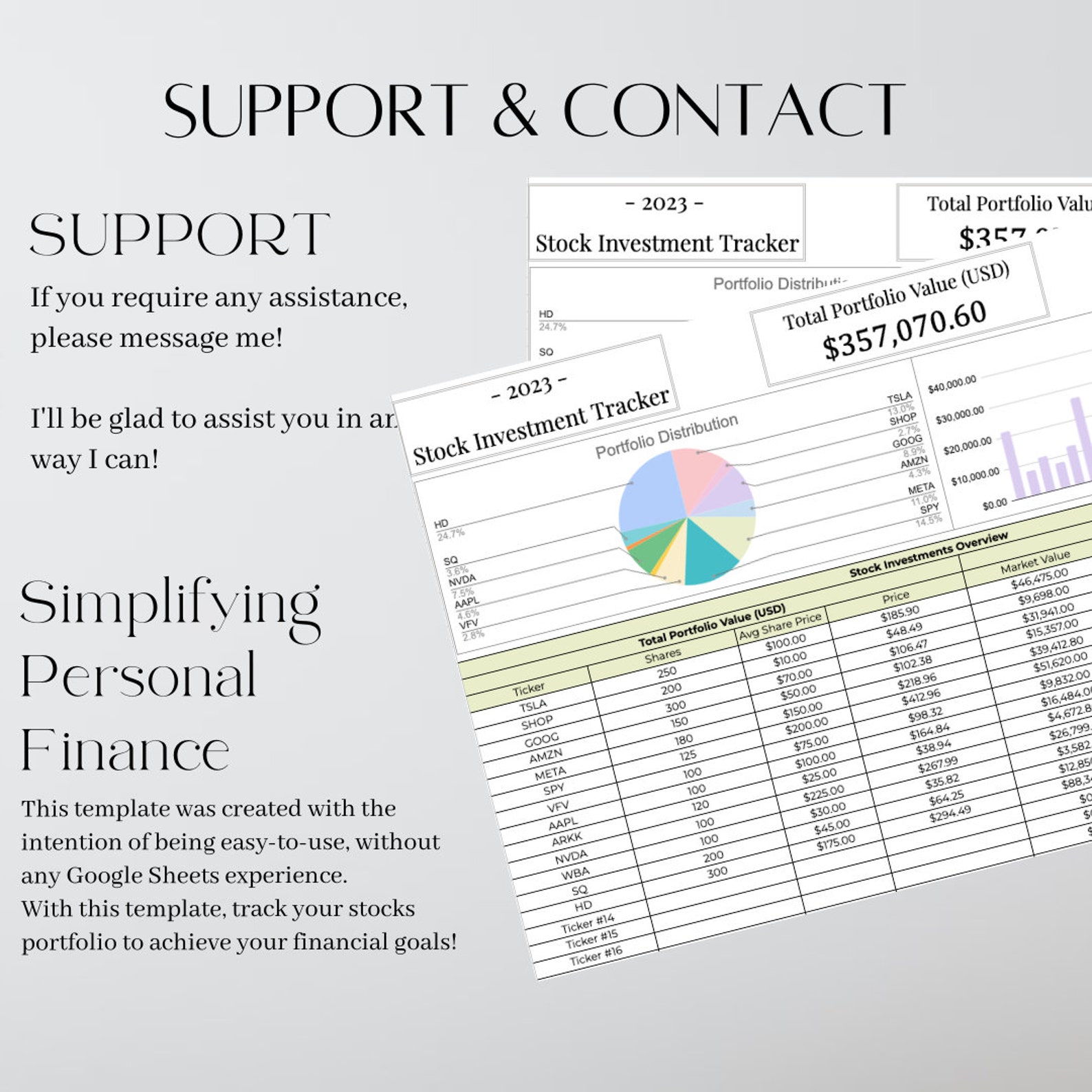 Stocks Investment Tracker Template for Google Sheets, Wealth Tracker ...