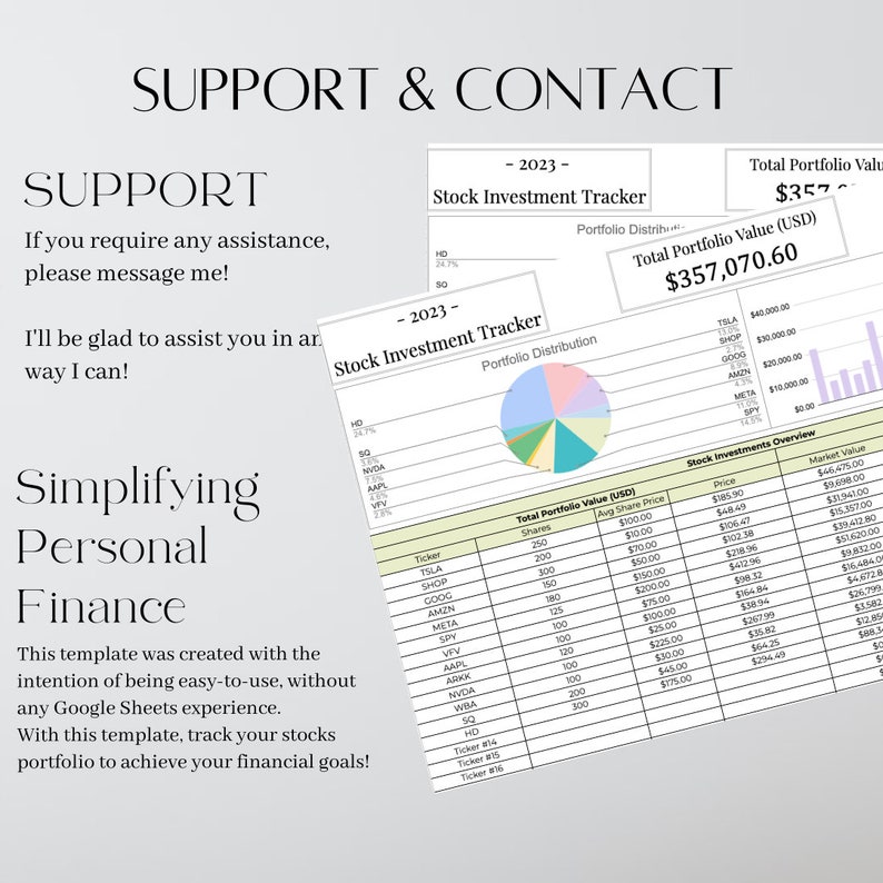 Stocks Investment Tracker Template for Google Sheets, Wealth Tracker ...