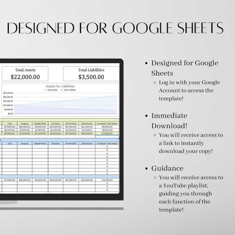 Net Worth Tracker Template for Google Sheets, Asset Tracker ...
