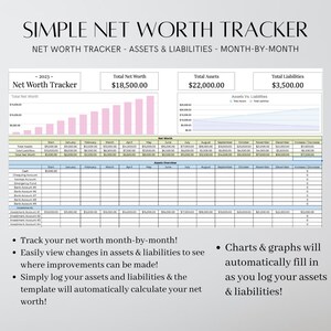Net Worth Tracker Template for Google Sheets, Asset Tracker ...
