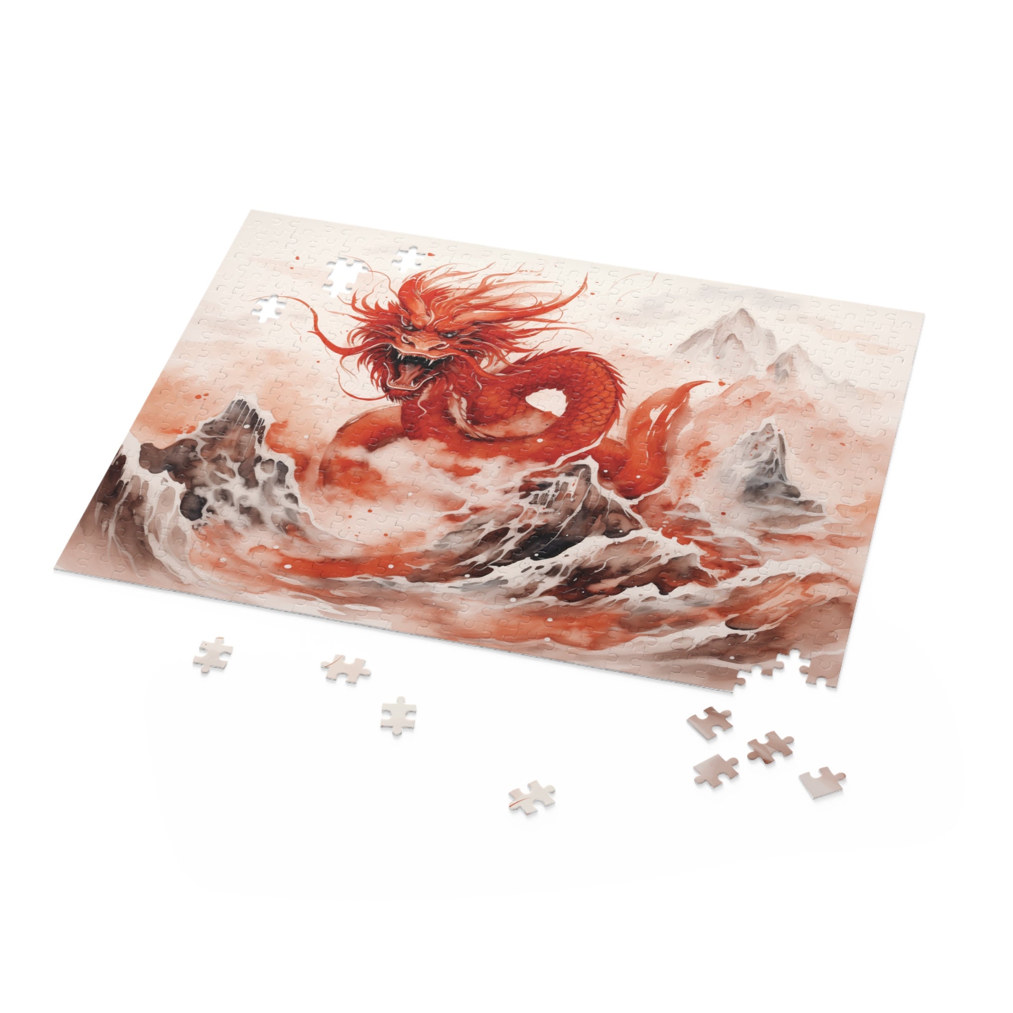 Chinese New Year Puzzle, Year of the Dragon Puzzle, Chinese Painting ...