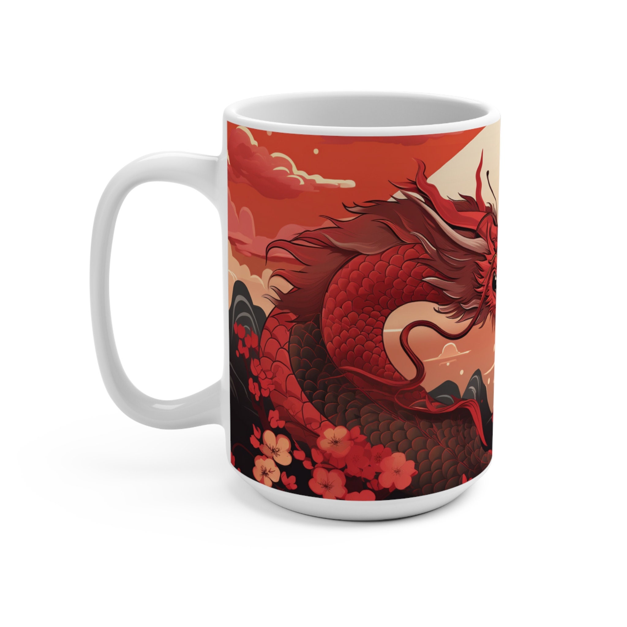 Chinese New Year Mug, 2024 Chinese Dragon Coffee Mug, Lunar New Year ...