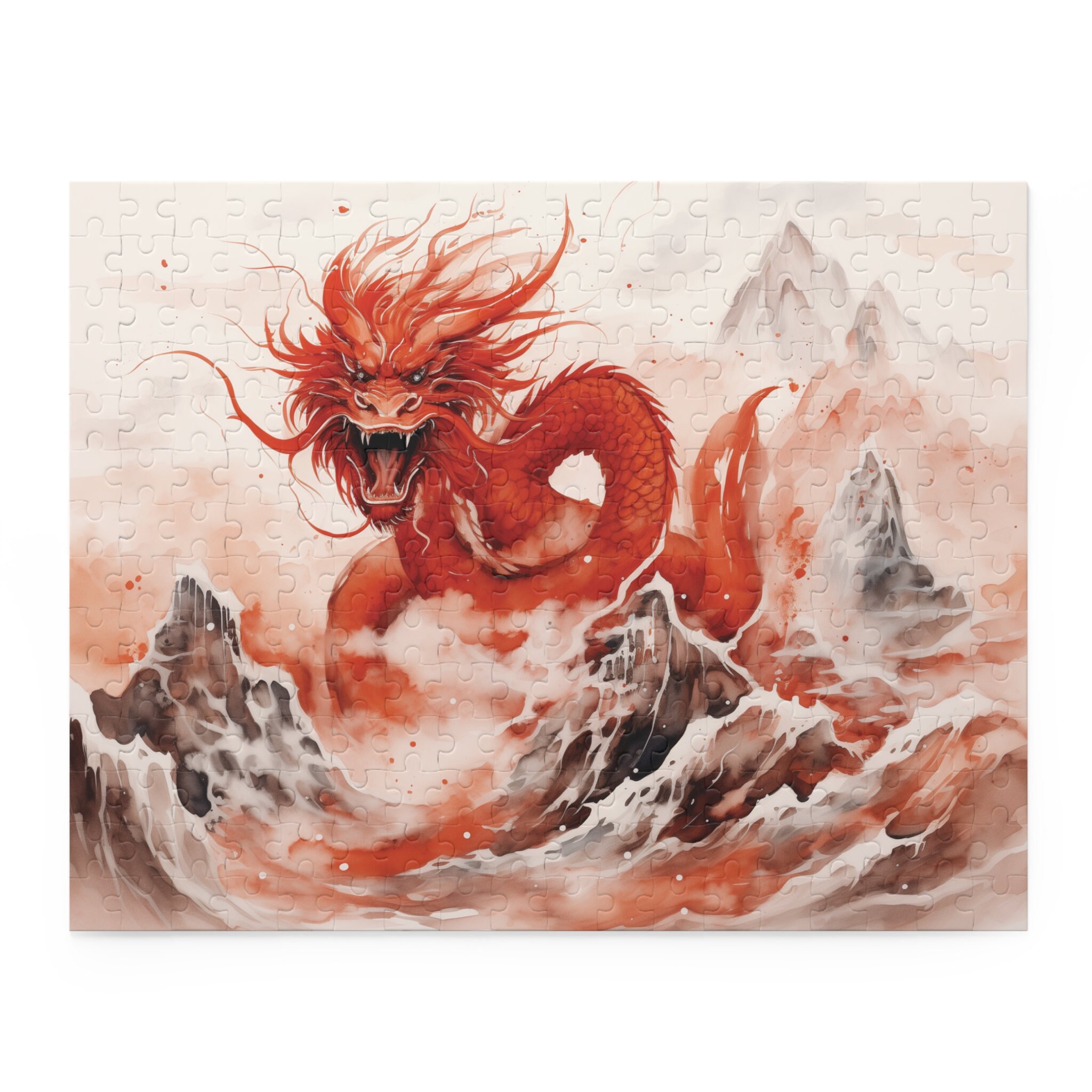 Chinese New Year Puzzle, Year of the Dragon Puzzle, Chinese Painting ...