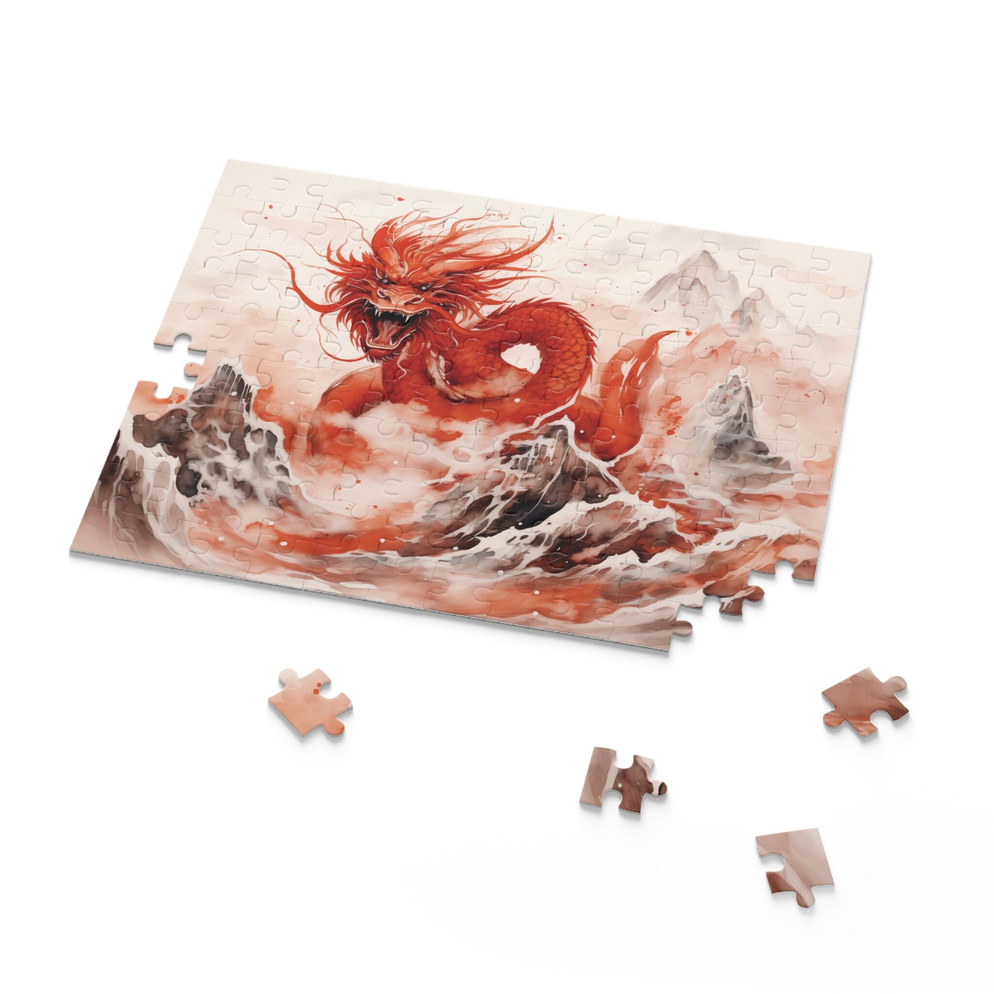 Chinese New Year Puzzle, Year of the Dragon Puzzle, Chinese Painting ...