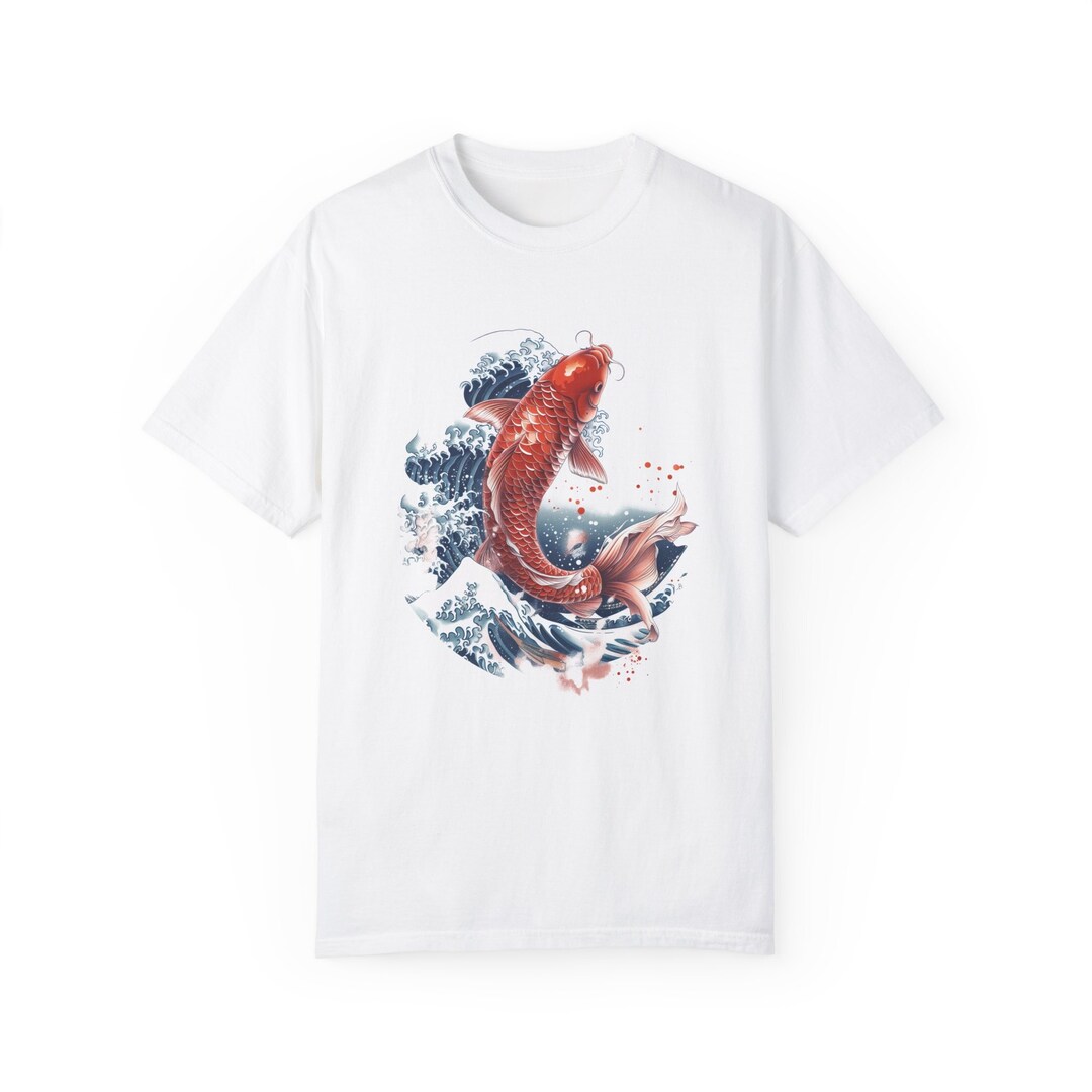 Comfort Colors Koi Fish Shirt Japanese Style Shirt Fresh Water Aquatic ...