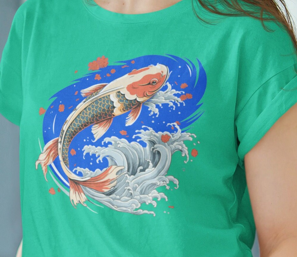 Koi Fish Shirt, Japanese Koi Fish Shirt, Fish Shirt, Japanese Shirt ...