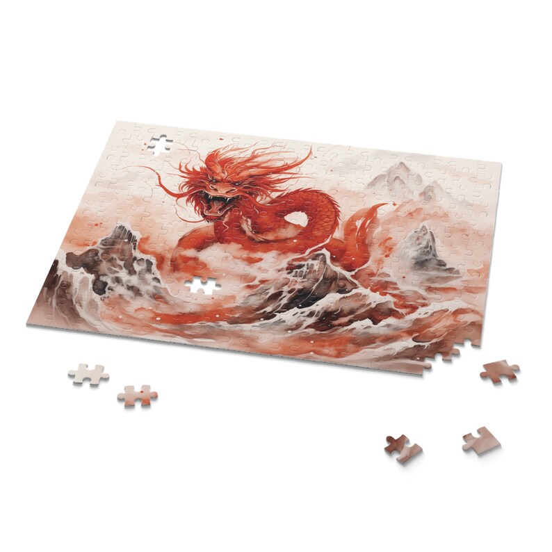 Chinese New Year Puzzle, Year of the Dragon Puzzle, Chinese Painting ...