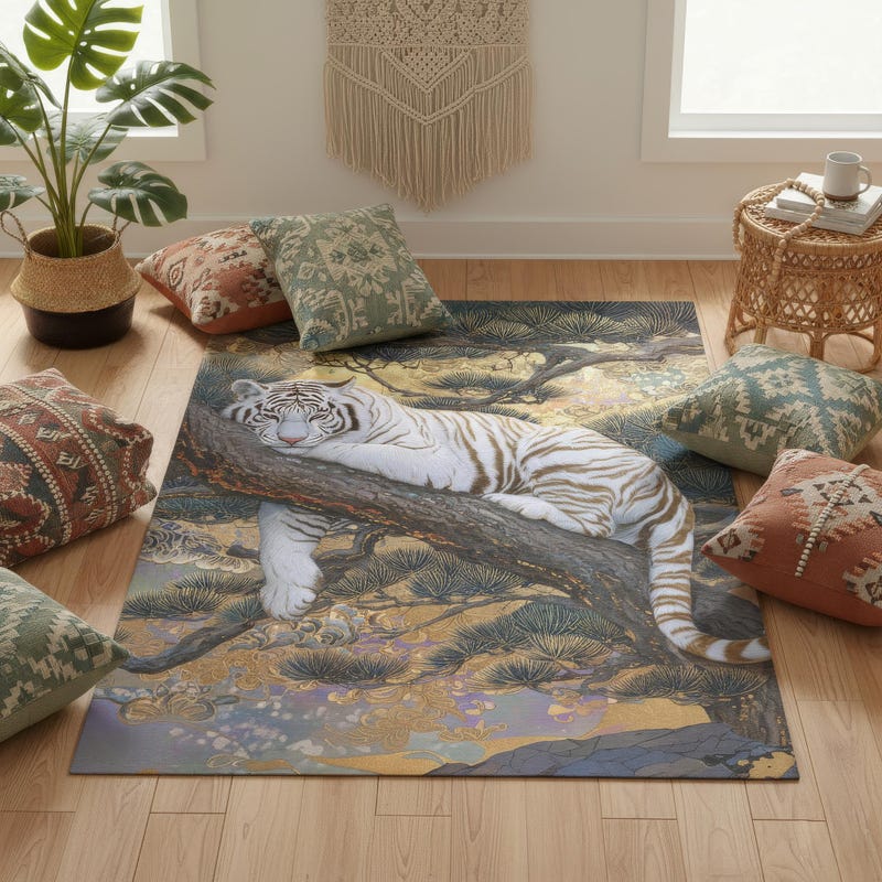 Tiger Rug - Etsy
