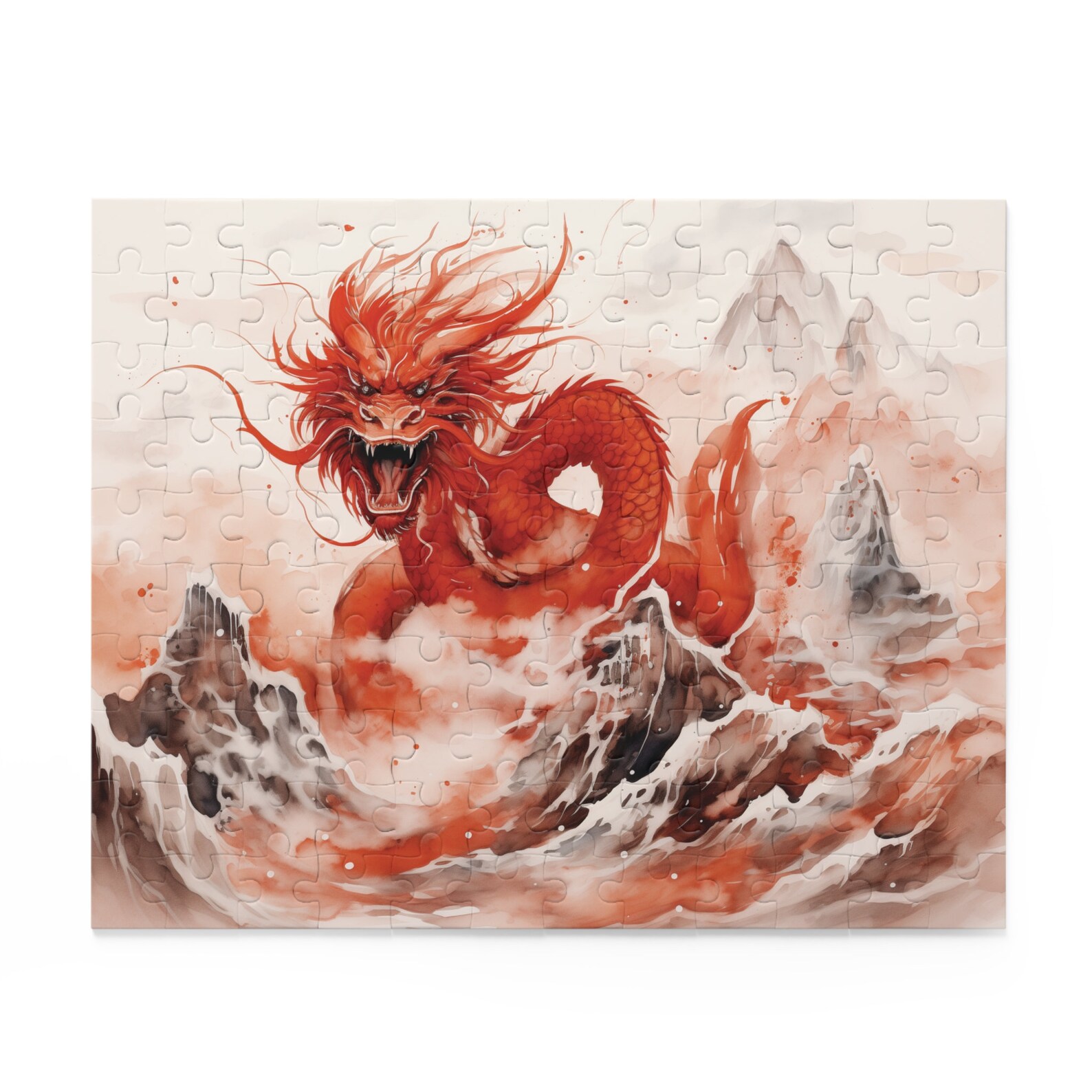 Chinese New Year Puzzle, Year of the Dragon Puzzle, Chinese Painting ...