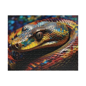 Snake Jigsaw Puzzle, Hyper-realistic Snake Mosaic Art, 252 520 1014 ...