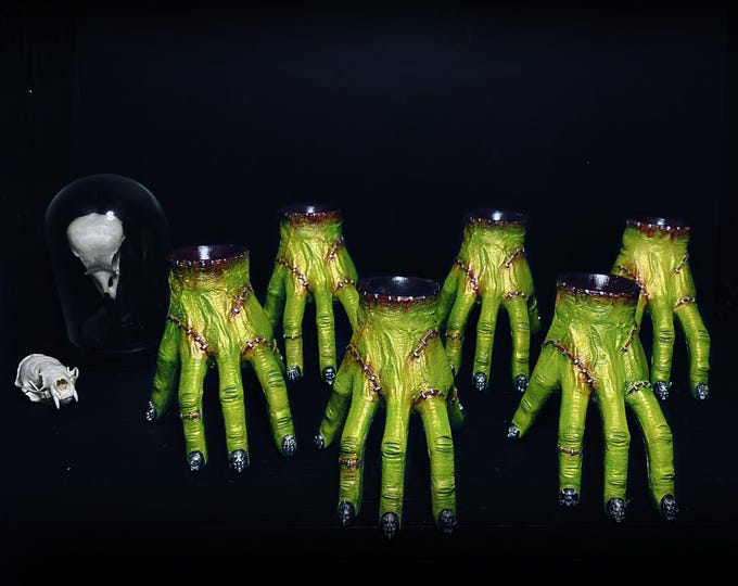 Horror Themed Frankenstein Monster Hand, Pencil Holder, Halloween Decor ...