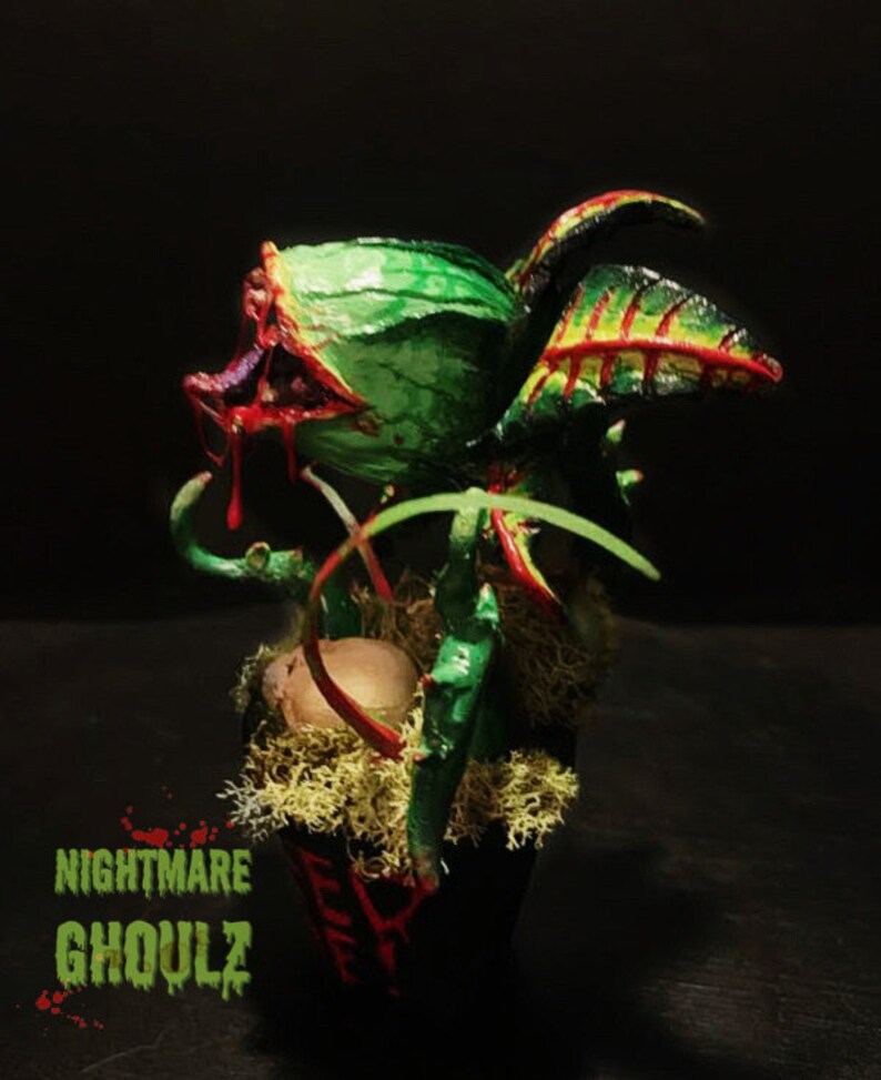Little Shop of Horrors Audrey Plant Hand Crafted Sculpture, Flower Pot ...