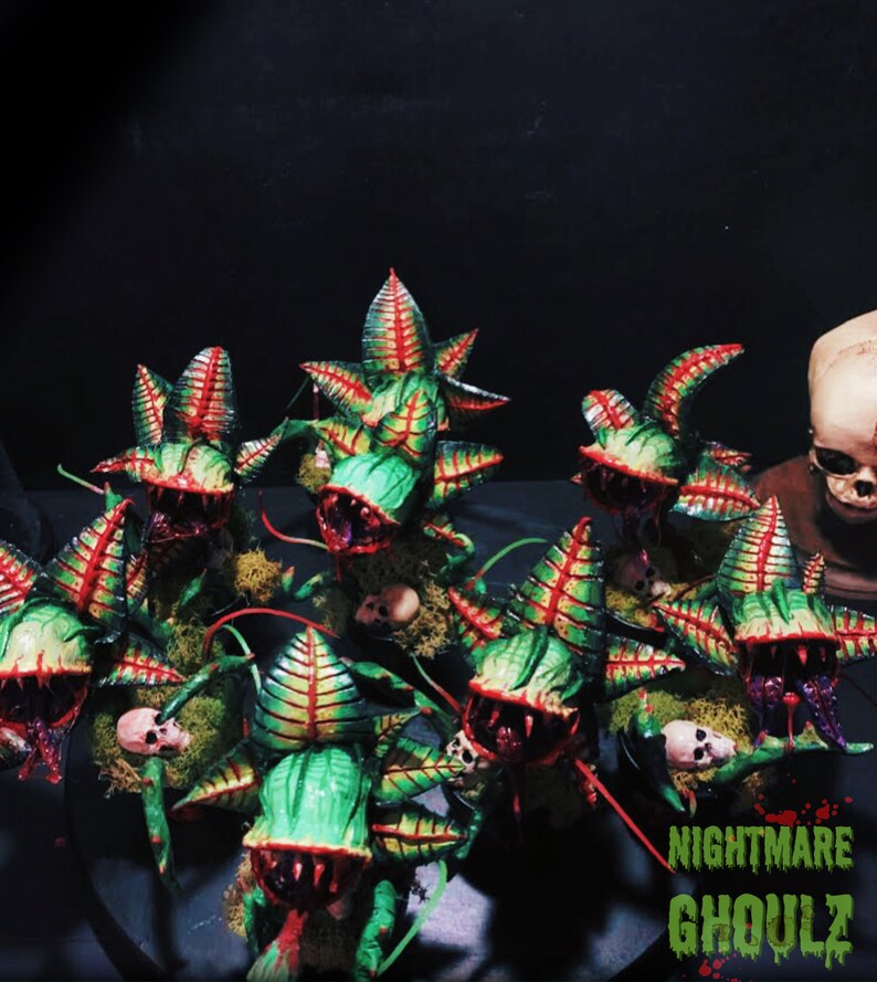 Little Shop of Horrors Audrey Plant Hand Crafted Sculpture, Flower Pot ...