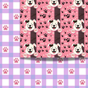 Cute Puppy Digital Paper Bundle | Scrapbook Designs (digital Download ...
