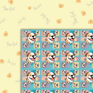 Dog Digital Paper Bundle | Set of 12 Cute Puppy Paper Designs ...