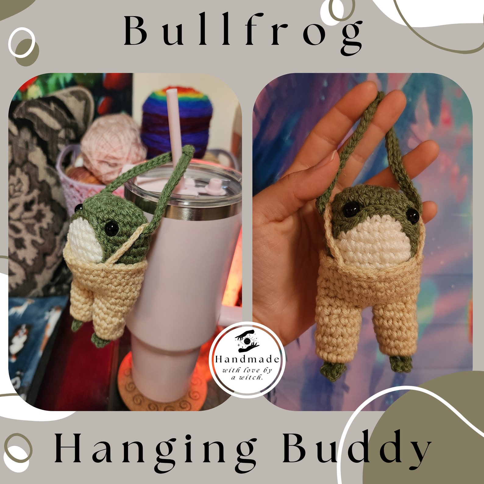 Bullfrog Hanging Buddy Bag/purse Accessory - Etsy