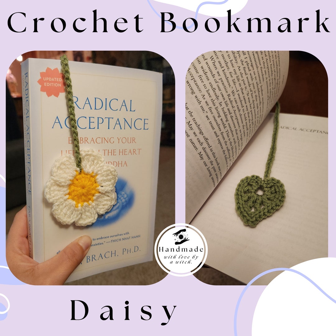 Crochet Daisy Bookmark - Etsy