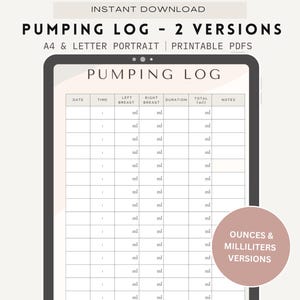 Streamline Breastfeeding With This Bundle: Digital Nursing Log, Breast ...