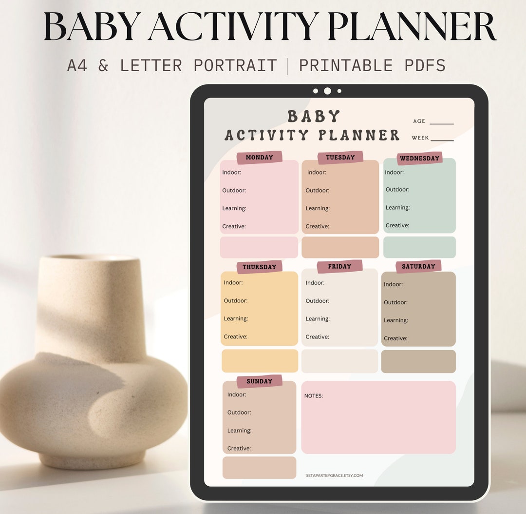 Baby Activity Planner Printable, Baby Schedule Template, Baby Log ...