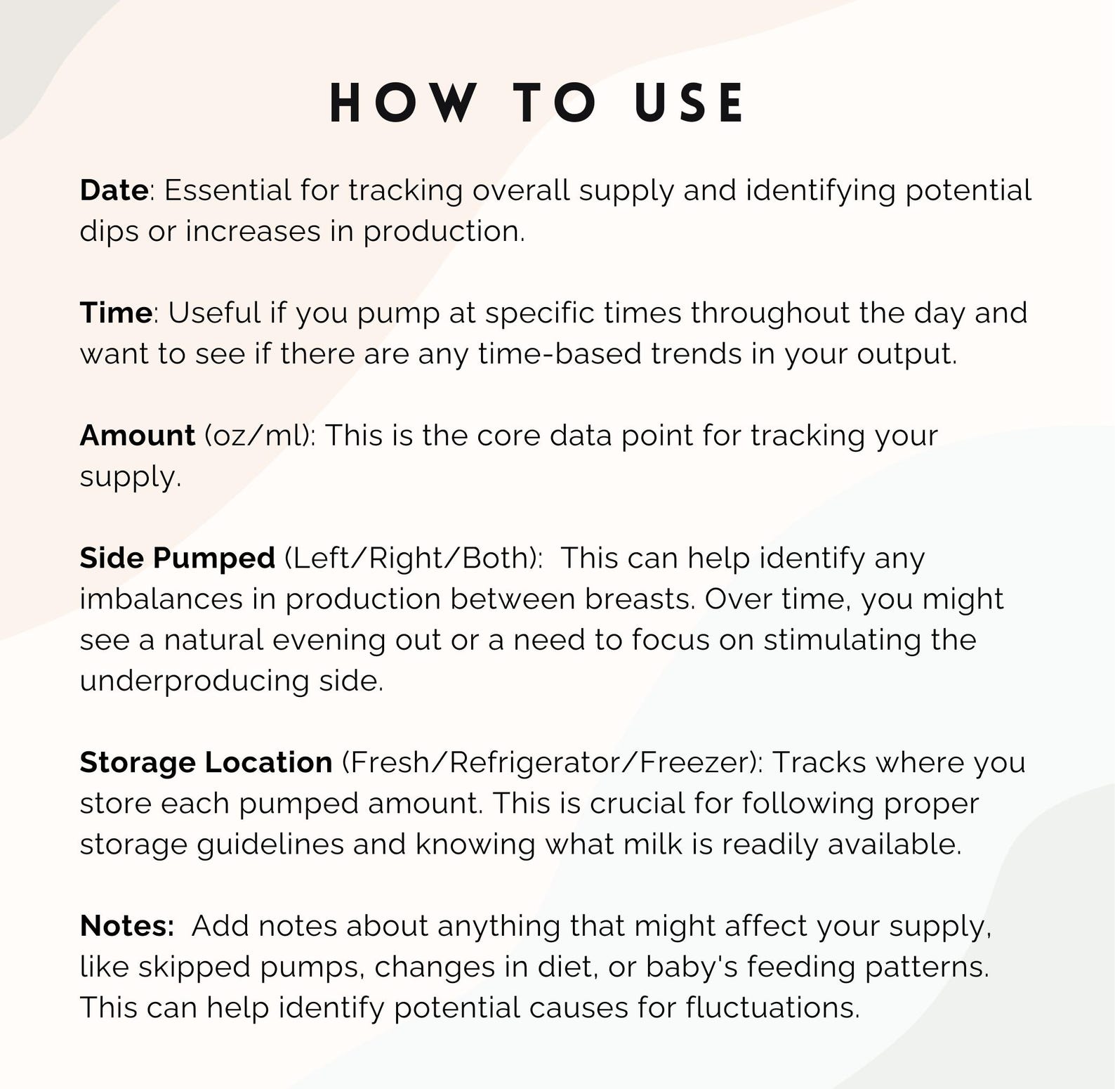 Breast Milk Inventory Printable, New Mom, Pumping Tracker, Breastmilk ...