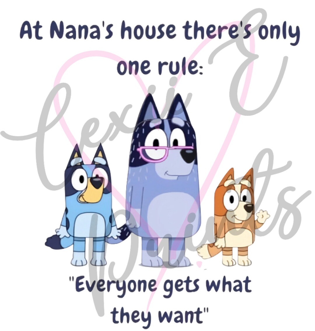 Bluey and Bingo Nana PNG FILE - Etsy Canada