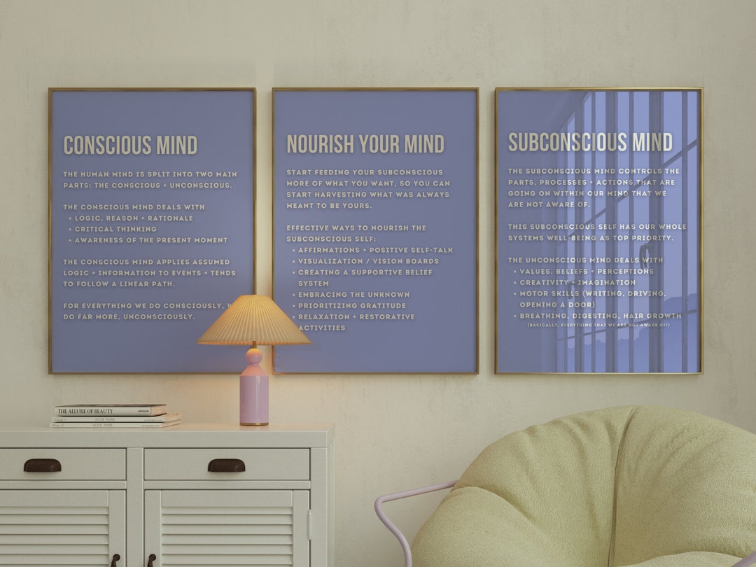 Manifest Wall Art, Inspirational Wall Art Instant Download, 3 Piece ...