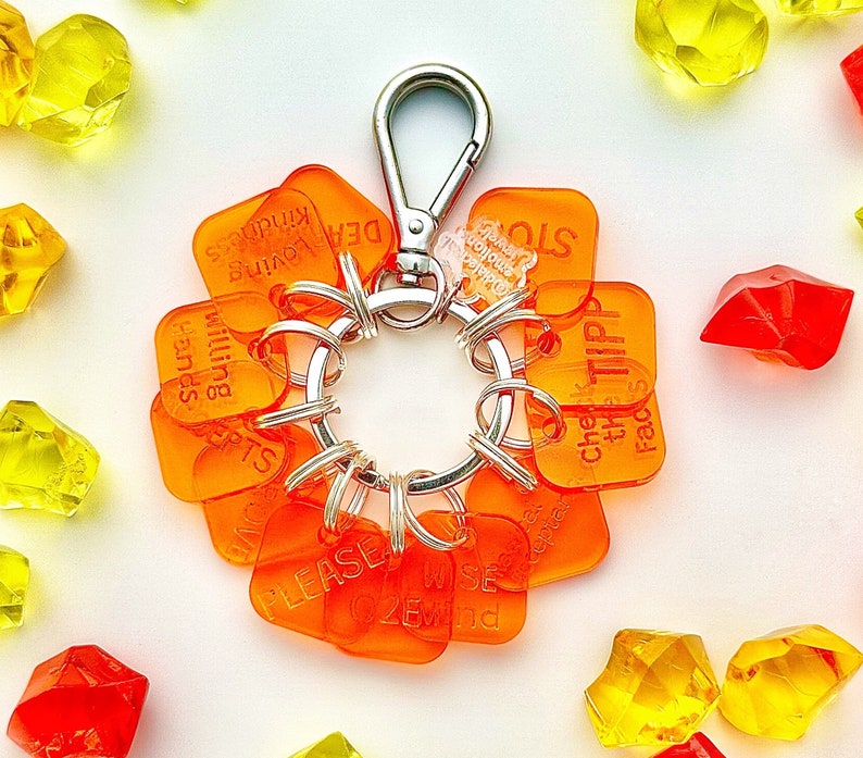 Dialectical Behavior Therapy DBT Skills Charm Keychain, Mental Health ...