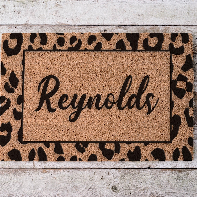 Door Mat With Leopard - Etsy