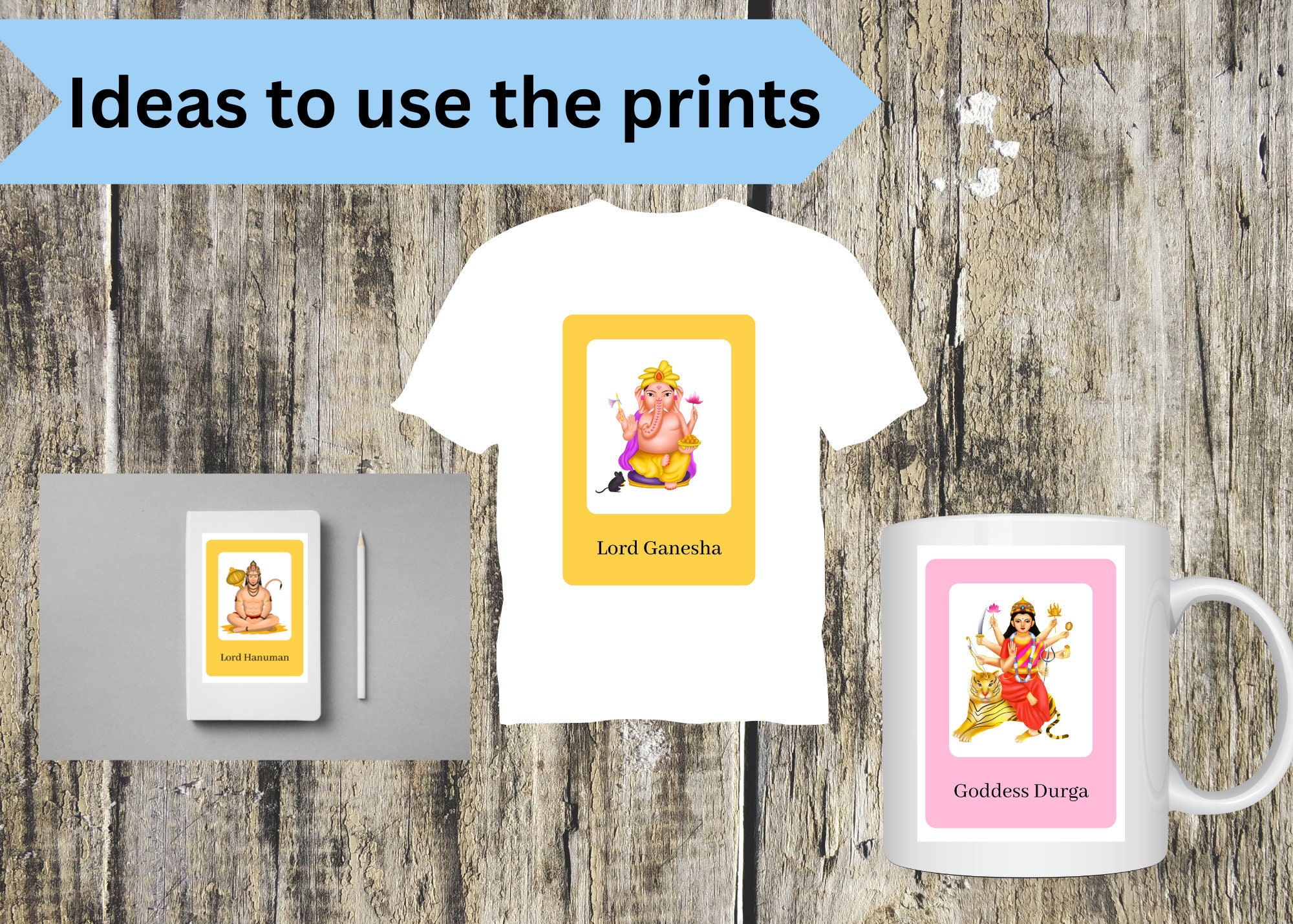 Hindu God & Goddess Digital Flash Cards for Kids to Learn About Culture ...