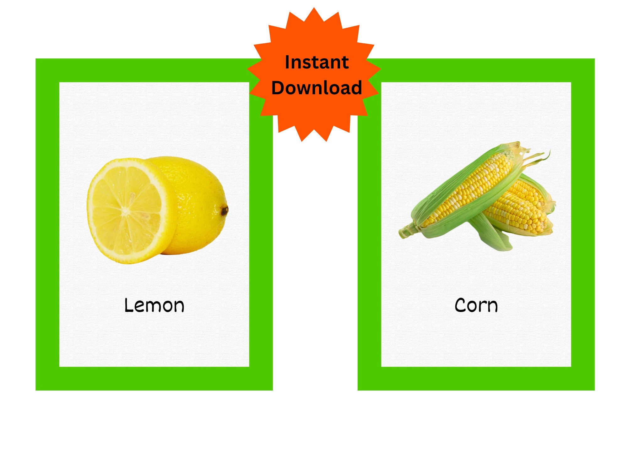 Real Vegetable Pics Flashcards With Bonus A3 Vegetable Poster Digital ...