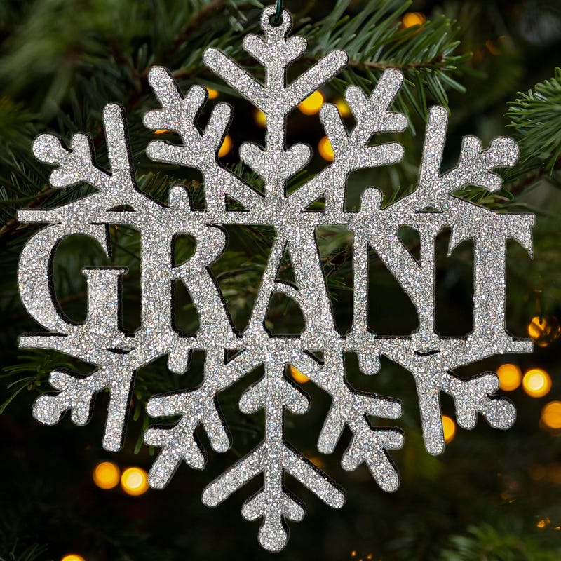 Snowflake Ornament Personalized - Etsy