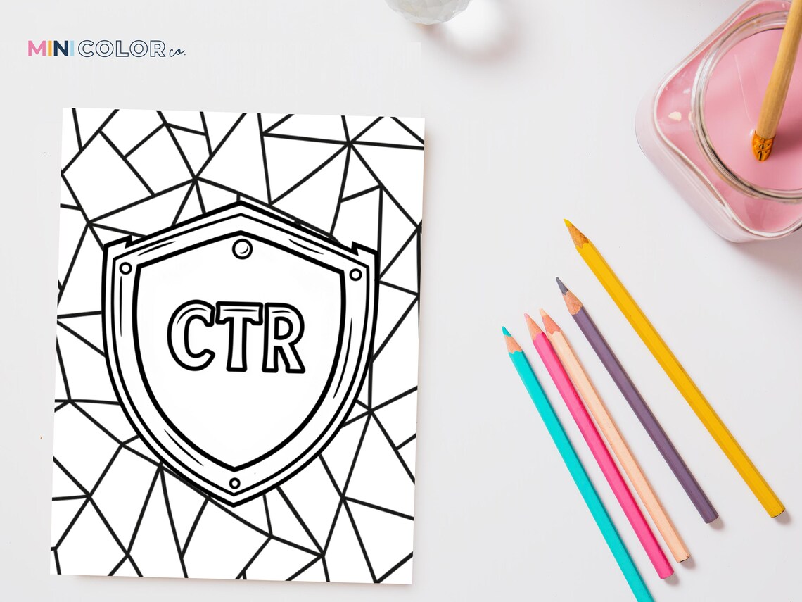 CTR Coloring Page: LDS Primary Lesson Printable (PDF Download - Etsy