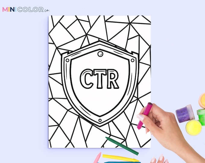 Pink Floral CTR LDS Printable, Faux Gold Foil Lds Ctr Shield, LDS ...