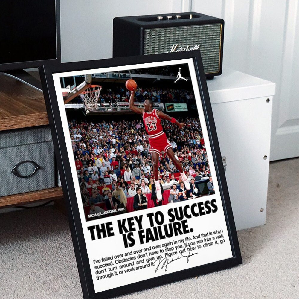 Michael Jordan Vintage Poster Air Jordan Motivational Poster - Etsy