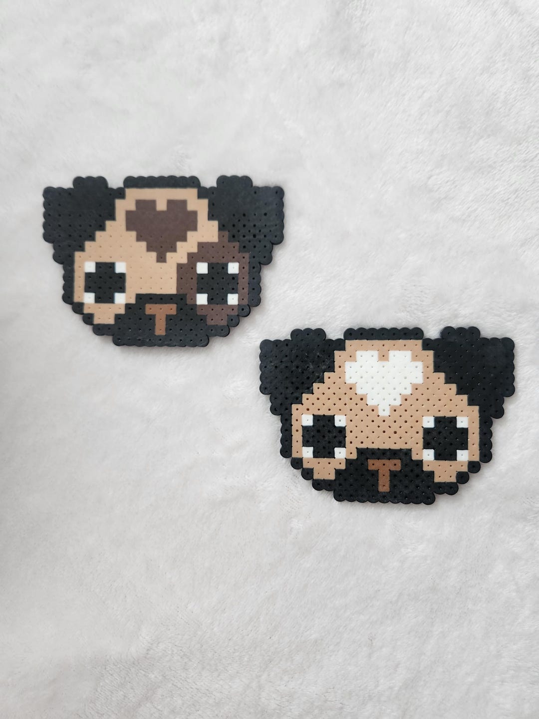 Perler Bead Pug With Heart Spot - Etsy