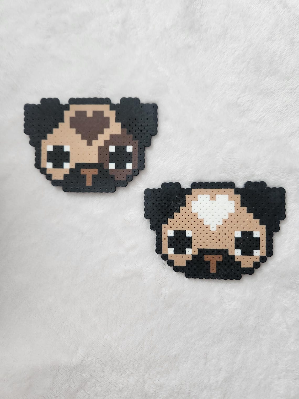 Perler Bead Pug With Heart Spot - Etsy