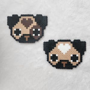 Perler Bead Pug With Heart Spot - Etsy