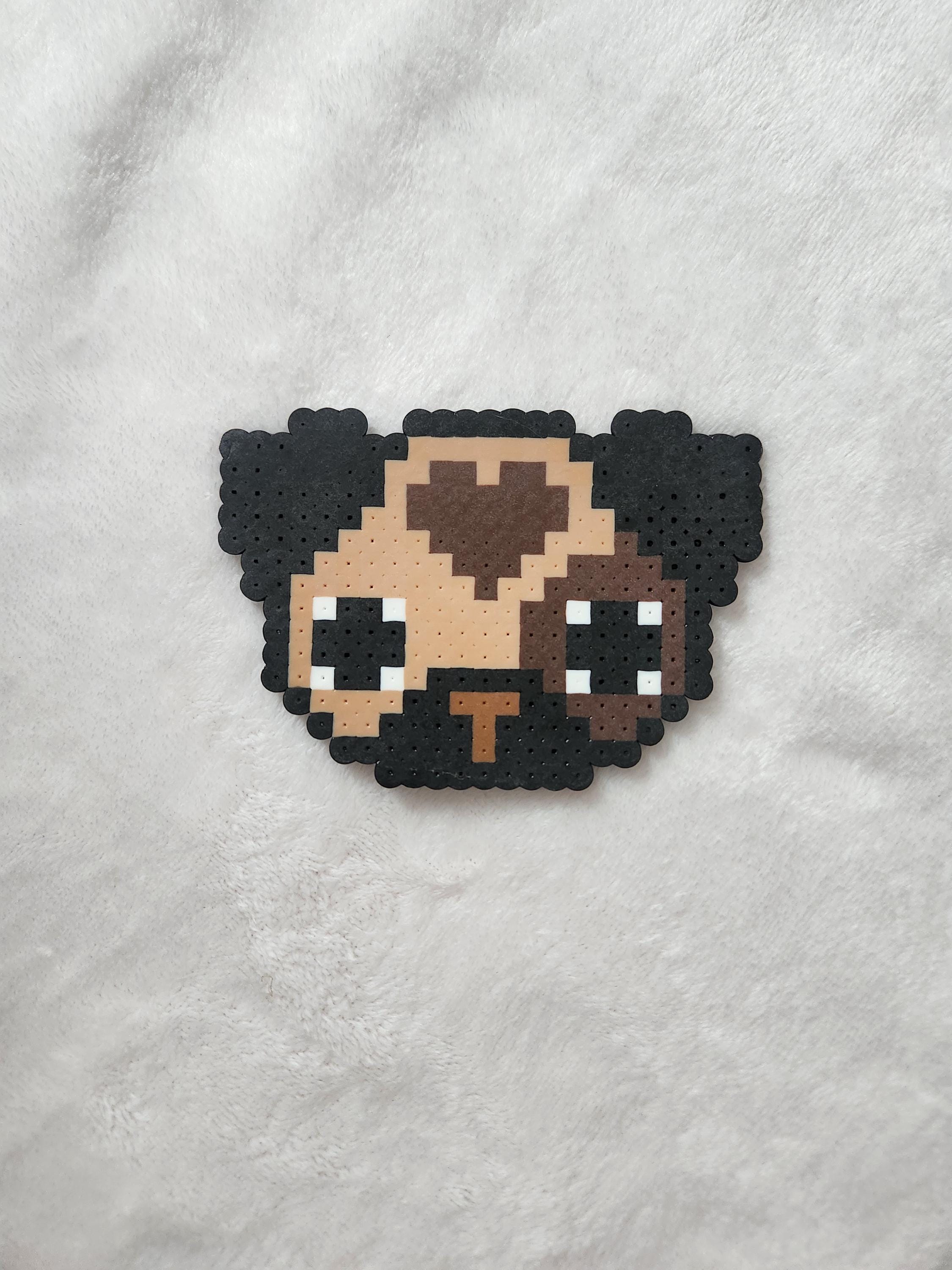 Perler Bead Pug With Heart Spot - Etsy