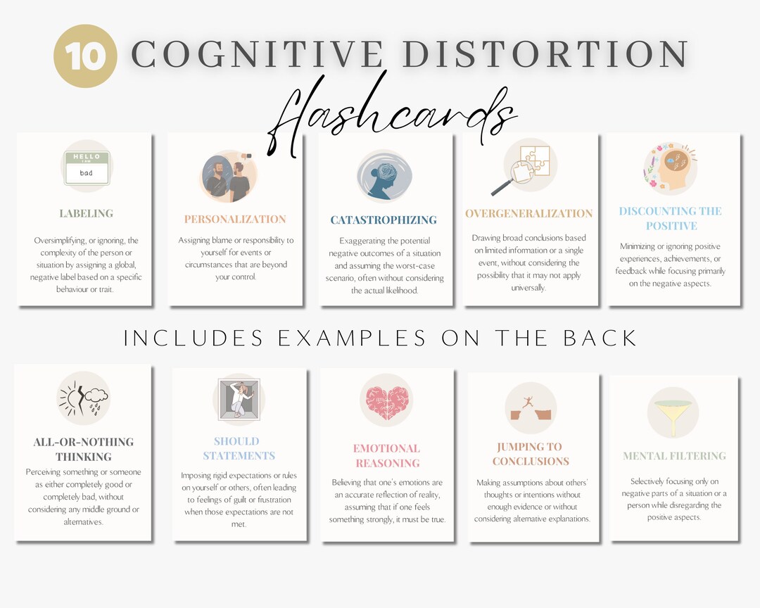 Cognitive Distortion Flashcards |negative Thoughts, Coping Skills ...