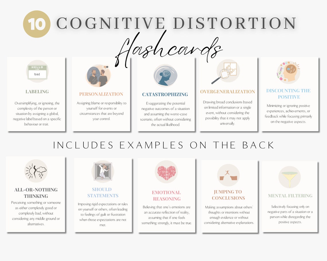 Cognitive Distortion Flashcards |negative Thoughts, Coping Skills ...