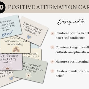 Positive Affirmation Cards Printable | Daily Affirmations, Self Love ...