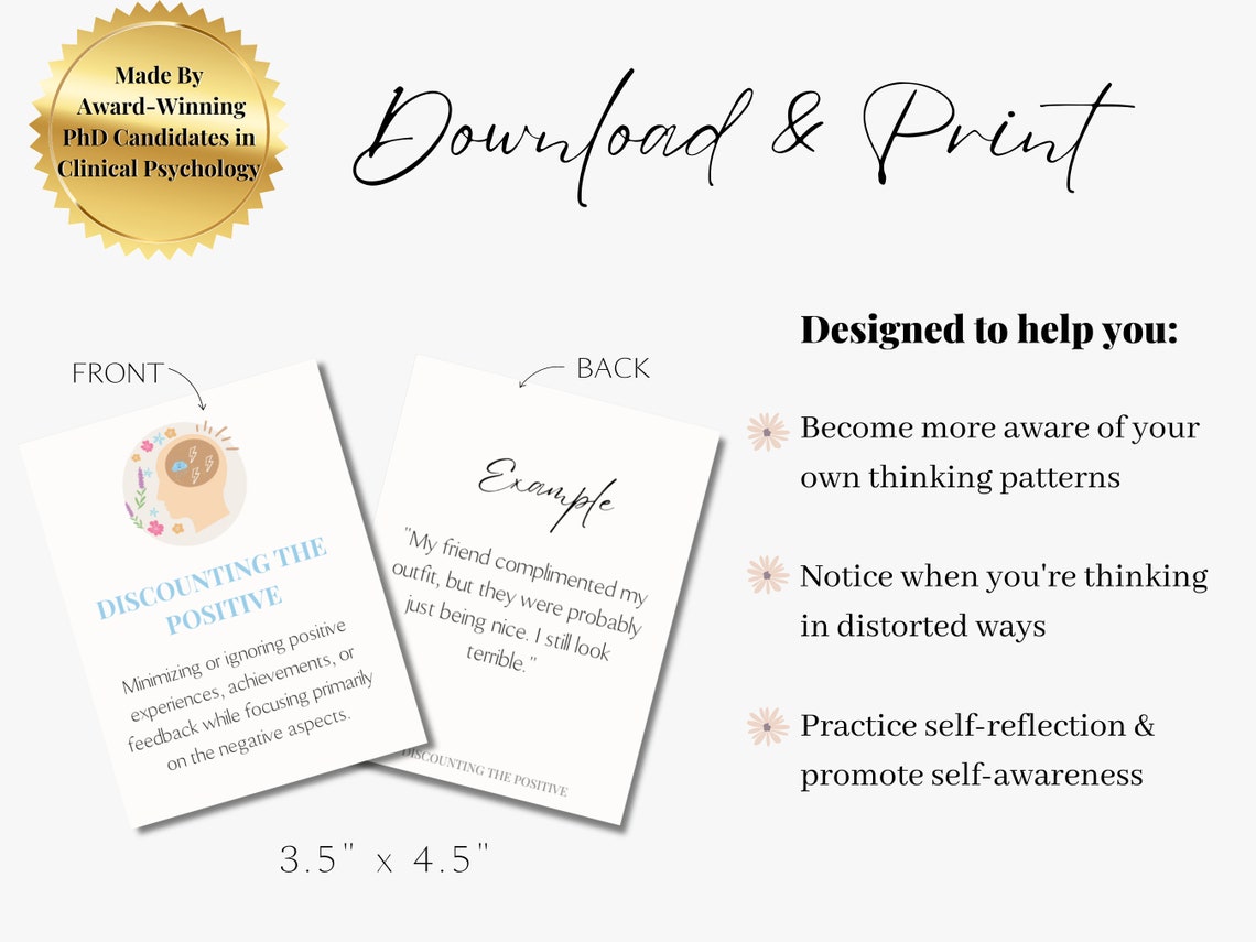 Cognitive Distortion Flashcards |negative Thoughts, Coping Skills ...