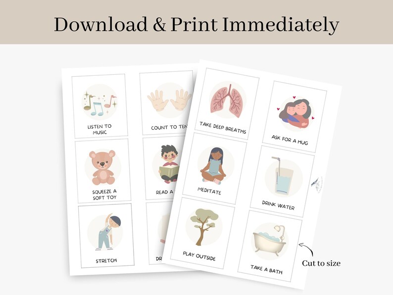 24 Calming Strategies Flashcards|calming Corner, Therapy Office Decor ...